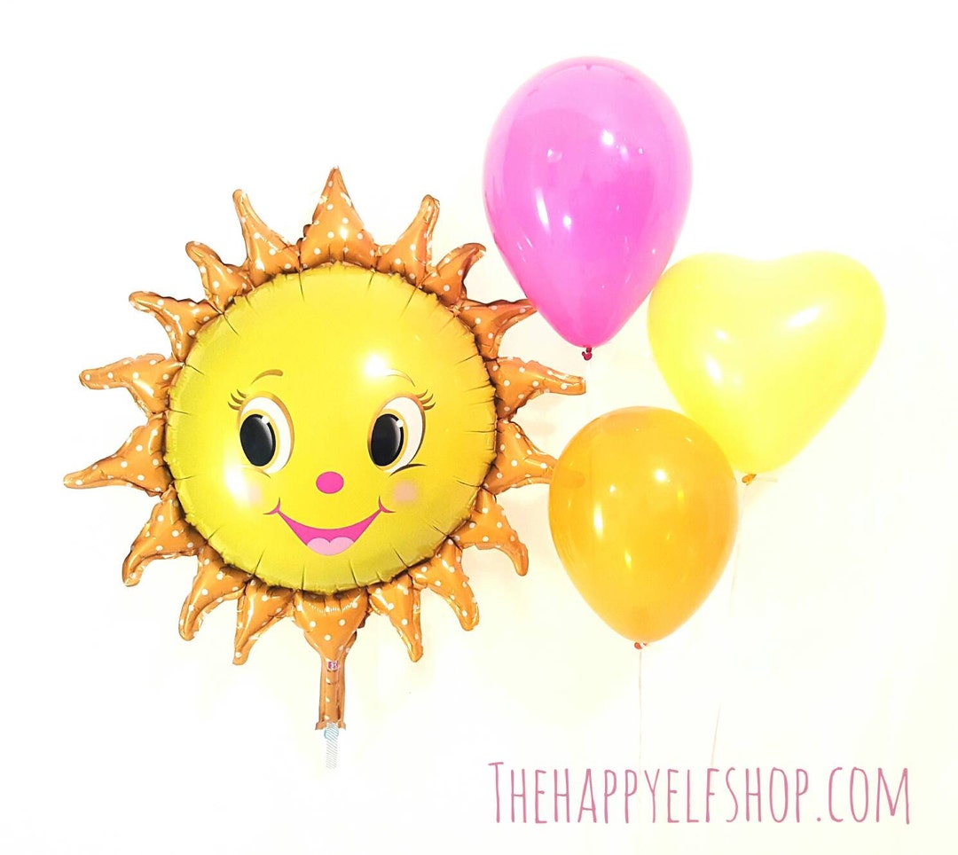 Sunshine Balloon. Luau Balloon. Huge 30" Sun Balloon. Tropical Balloon ...