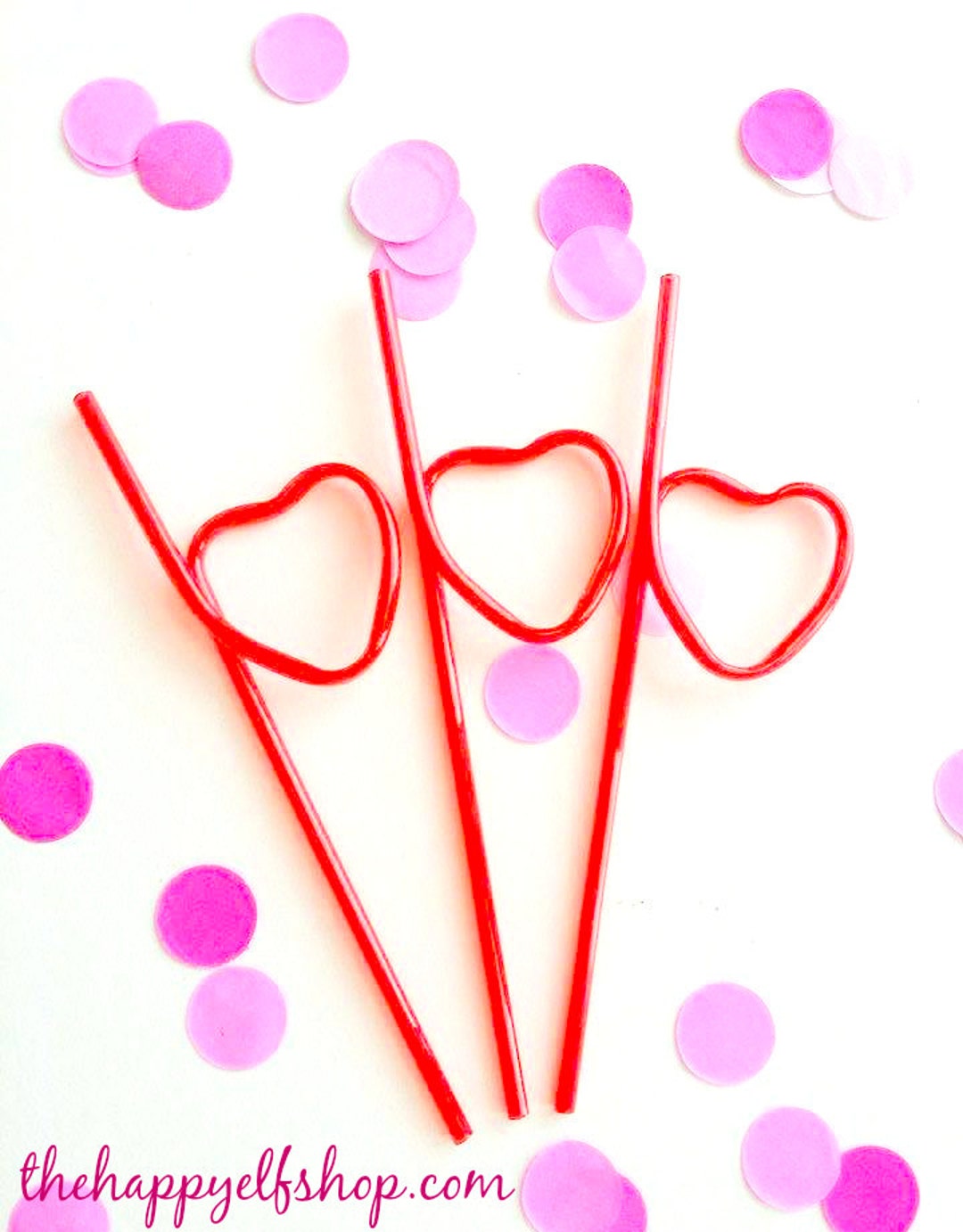 Heart Straws. Unicorn Party. Rainbow Party. Plastic Heart Straws ...