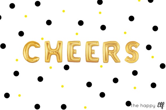 16 CHEERS Balloons/banner. Cheers Balloon. Cheers Decor. - Etsy