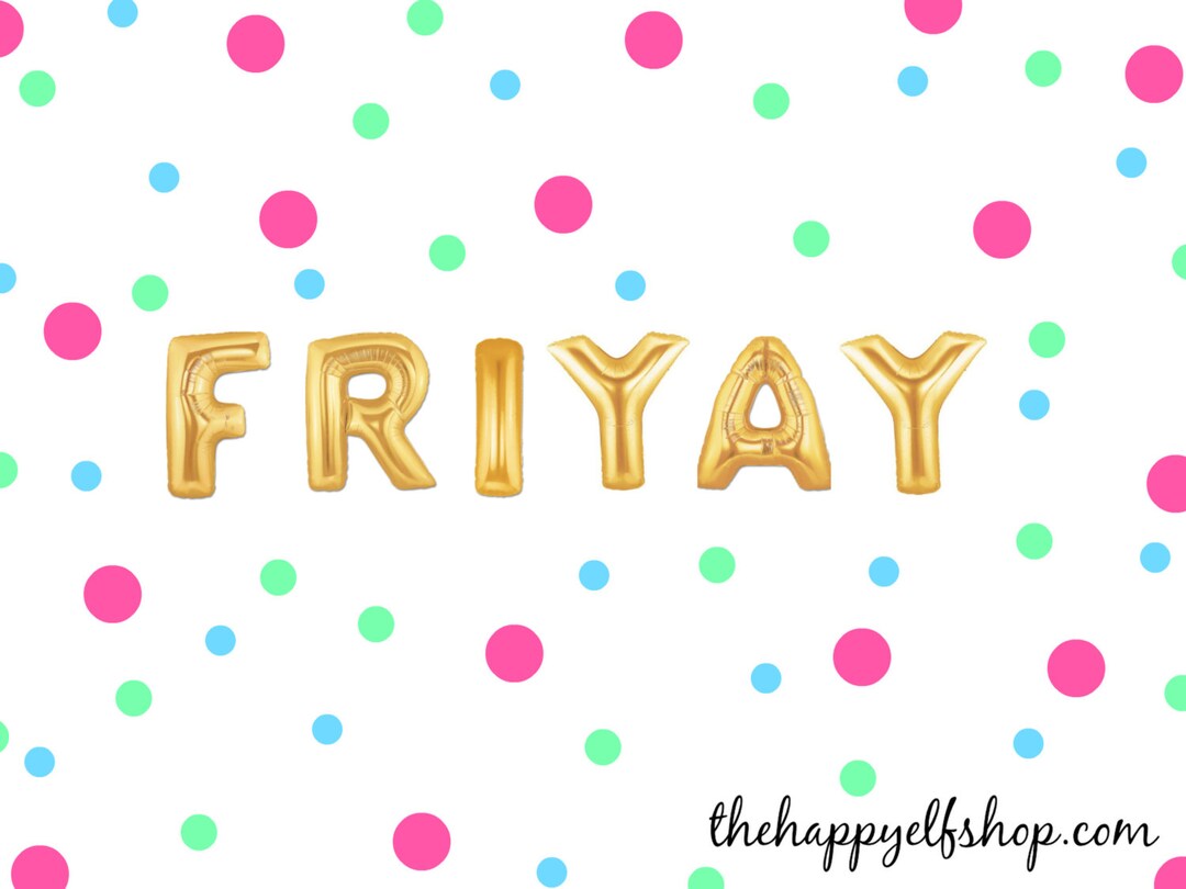 16" "friyay" Balloons/banner. 30th Birthday Balloons. Dirty 30 Party ...