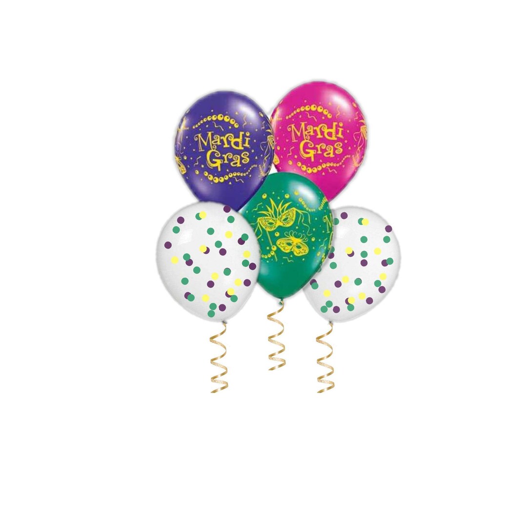 MARDI GRAS Balloon Bundle. Mardi Gras Party. Mardi Gras Decor. Mardi ...