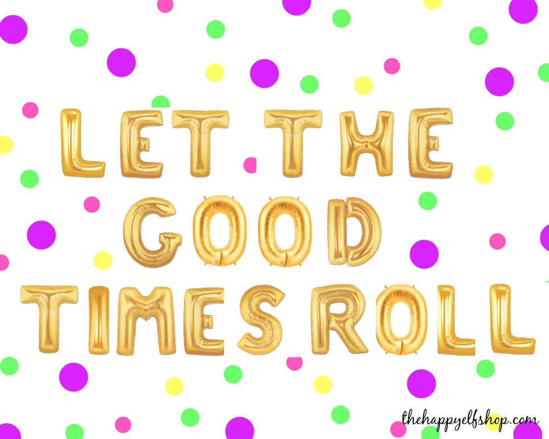 16" LET THE GOOD Times Roll Balloons/banner. Mardi Gras Party. Mardi ...