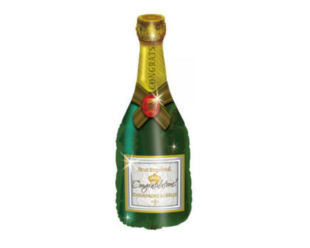 35" CHAMPAGNE BOTTLE Balloon. Congratulation Balloons. Champagne Bottle ...