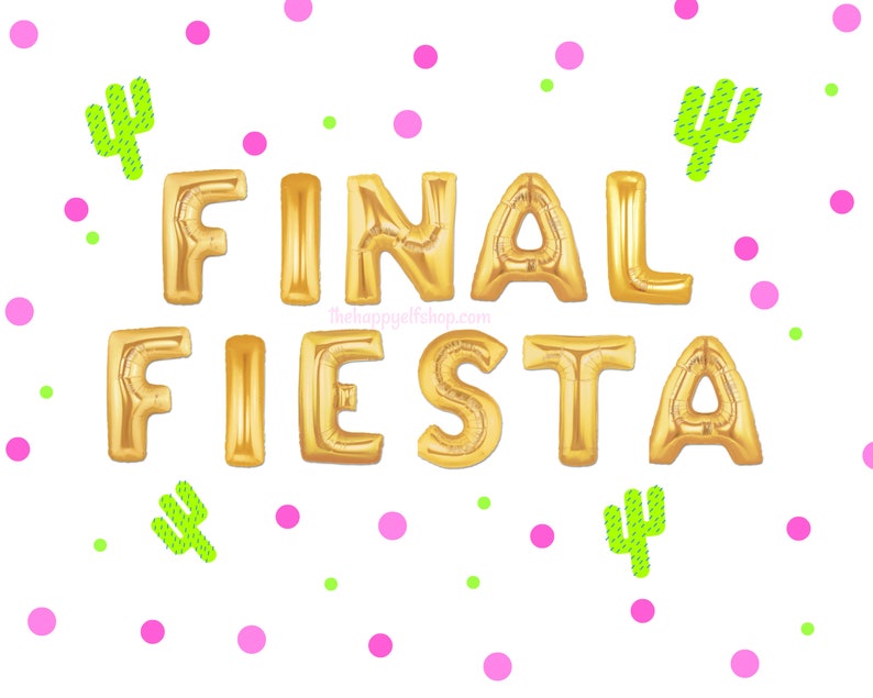 16 Gold FINAL FIESTA Balloon/banner. Bach Balloon. Bach - Etsy