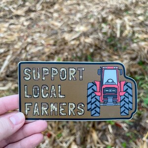 Support Local Farmers, Old School Camo, Sticker, Decal, Bumper Sticker ...