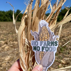 No Farms No Food Color, Sticker, Decal, Bumper Sticker - Etsy