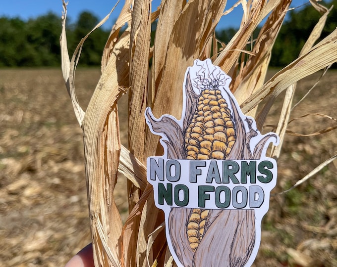 No Farms No Food Color / Sticker / Decal / Bumper Sticker | Etsy