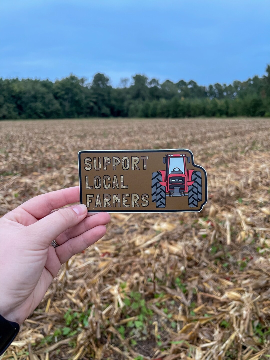 Support Local Farmers, Old School Camo, Sticker, Decal, Bumper Sticker ...