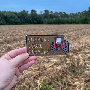 Support Local Farmers, Old School Camo, Sticker, Decal, Bumper Sticker ...