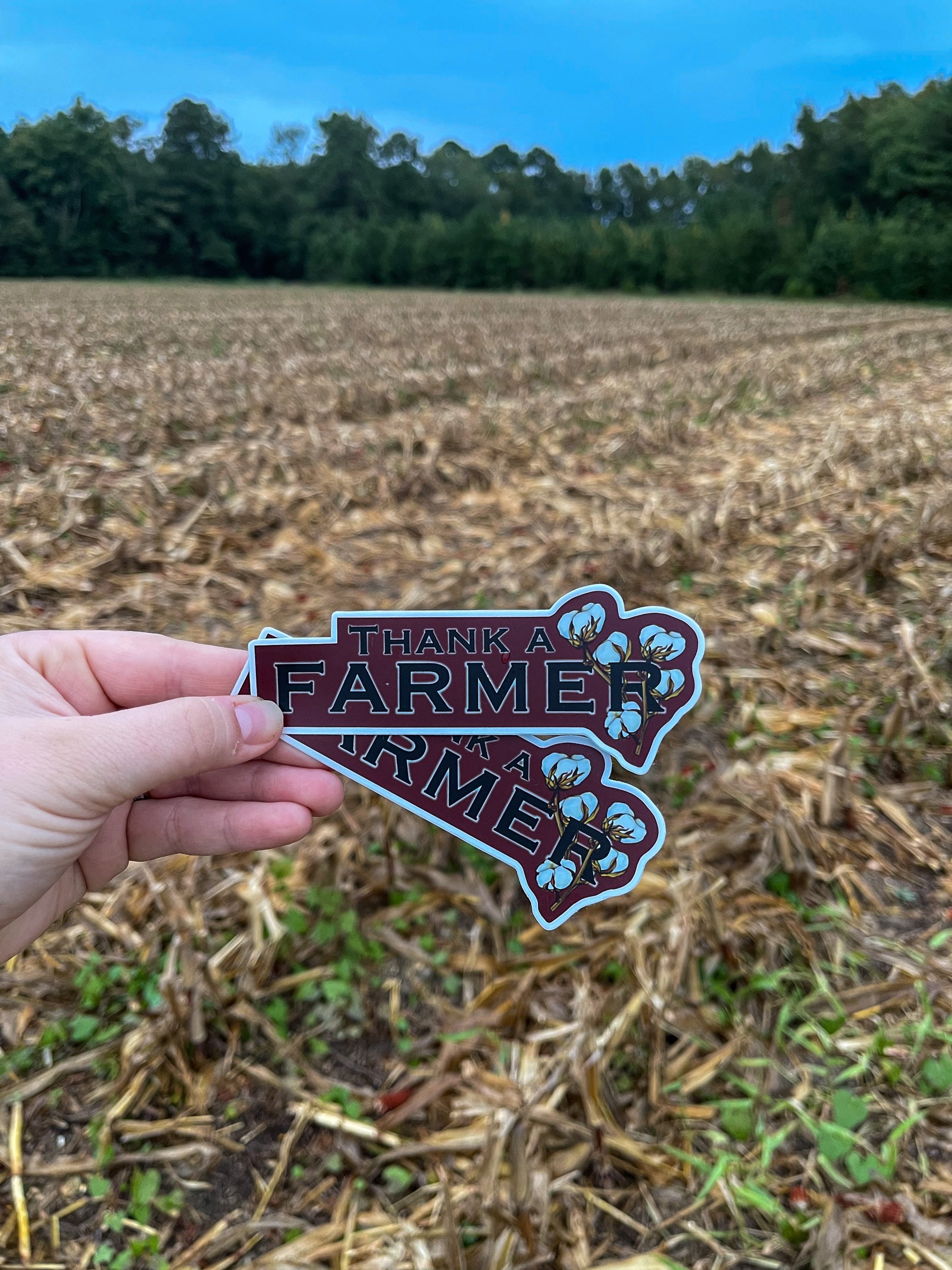 Thank a Farmer / Sticker / Decal / Bumper Sticker / Cotton | Etsy
