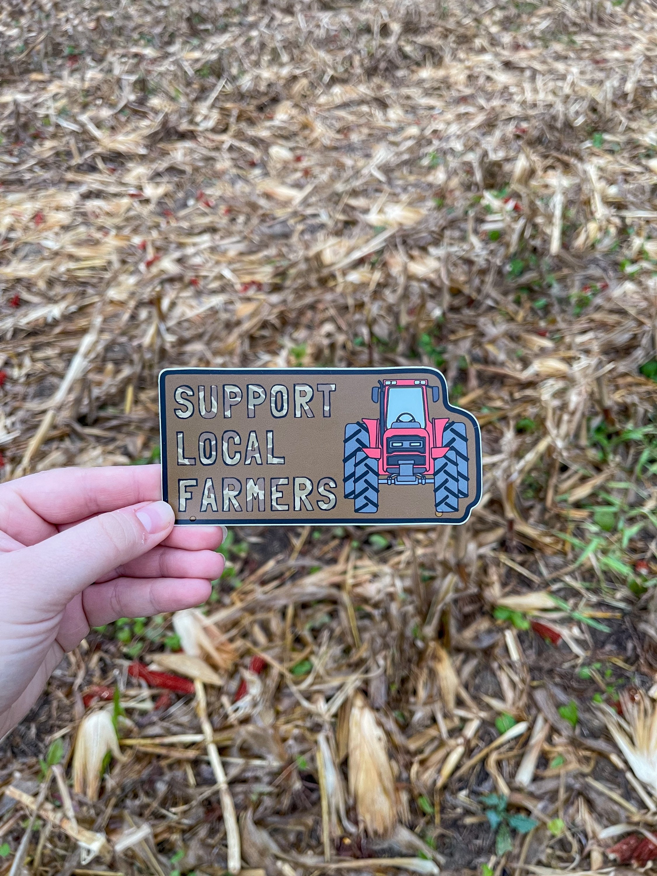 Support Local Farmers Old School Camo Sticker Decal Bumper - Etsy