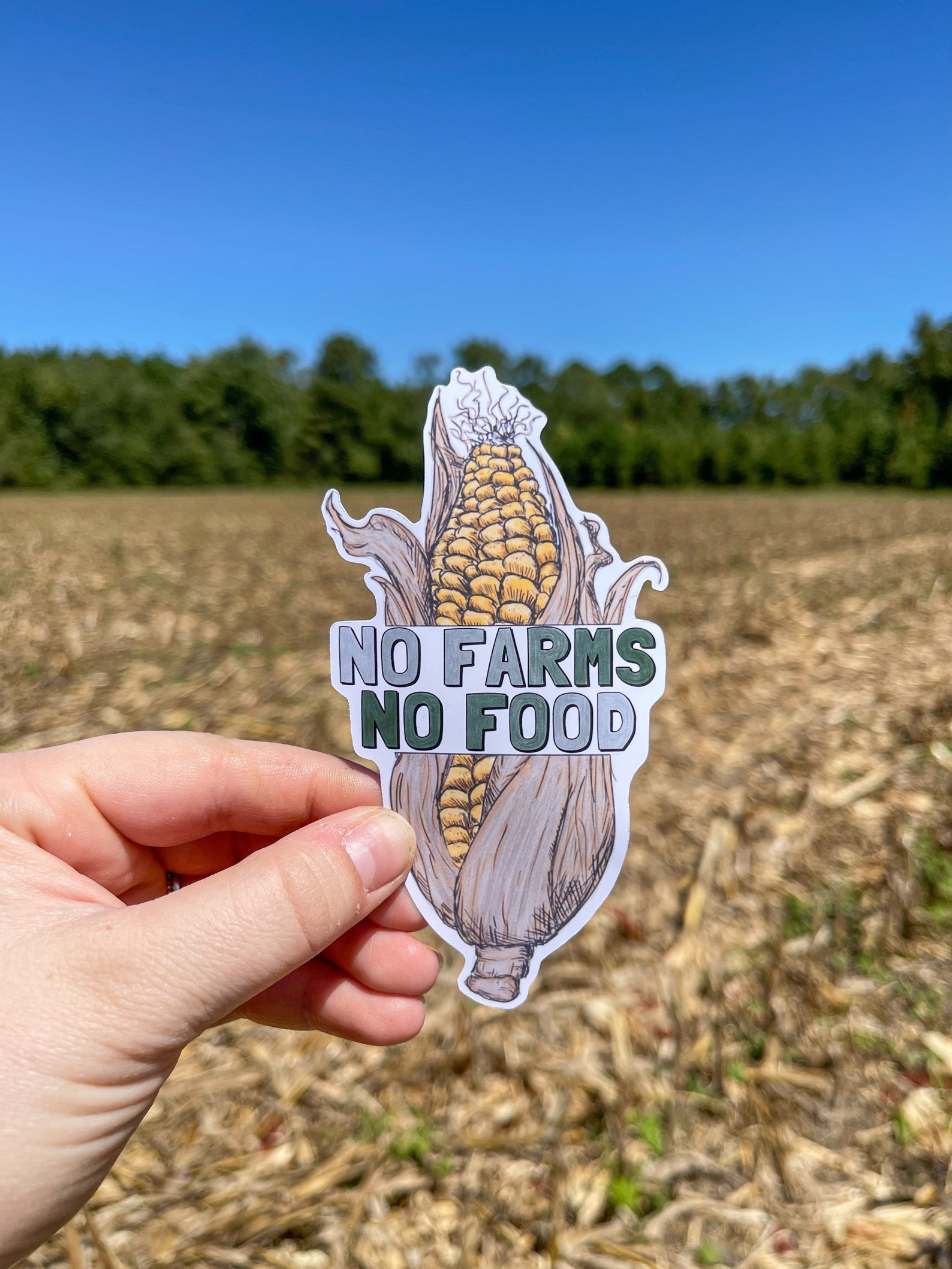 No Farms No Food Color Sticker Decal Bumper Sticker - Etsy