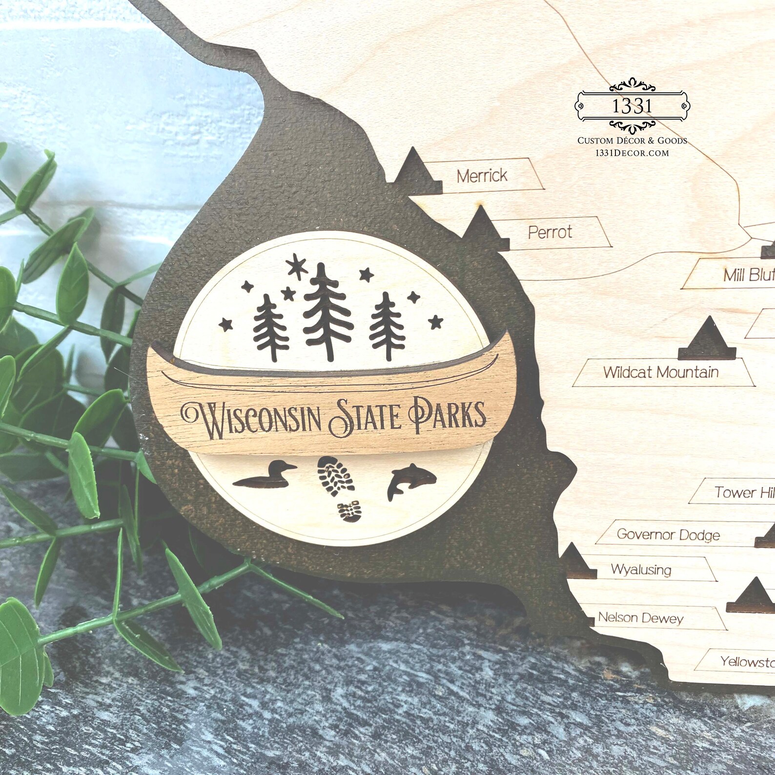 Wisconsin State Parks Travel Map, Wisconsin Hikers Map for Hikers, WI ...