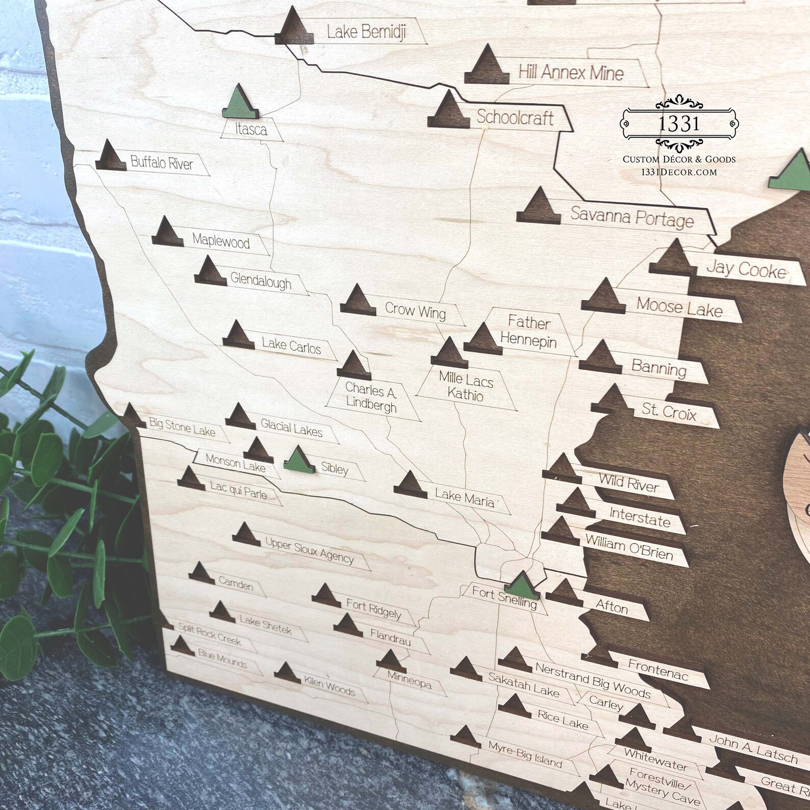 Minnesota State Parks Travel Map Minnesota Hikers Map for - Etsy