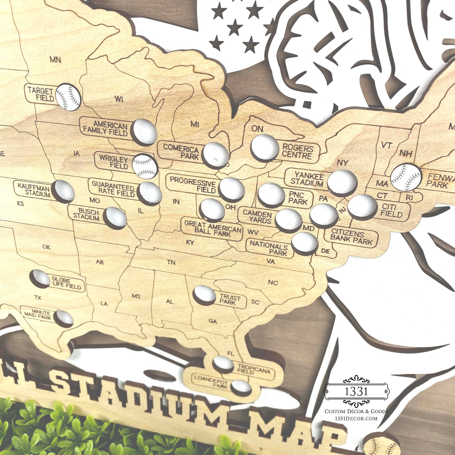 Baseball Stadium Travel Map Stadium Bucket List Baseball - Etsy