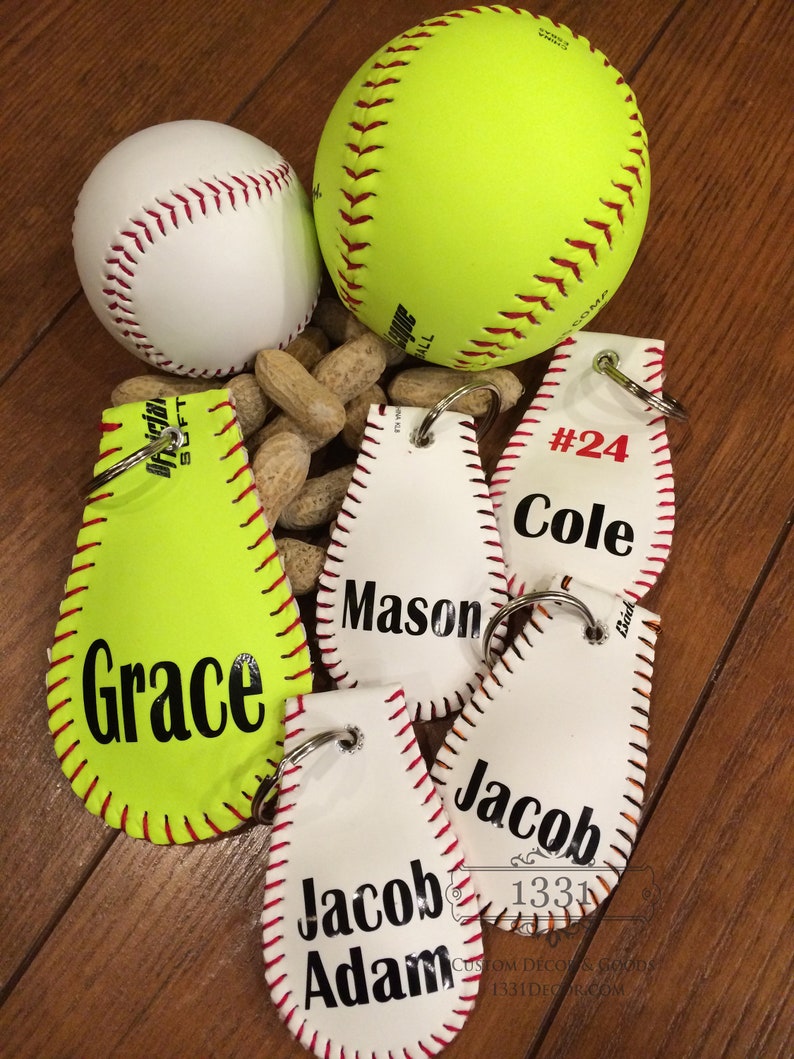 Custom Softball Keychain, Personalized Team Gift - Etsy