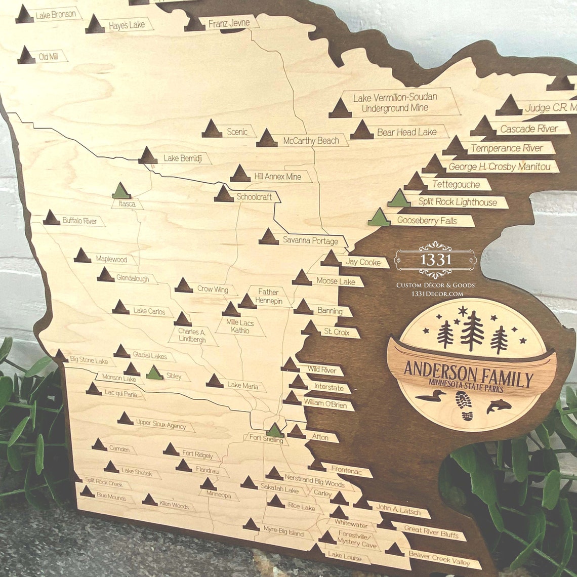 Minnesota State Parks Travel Map Minnesota Hikers Map for - Etsy