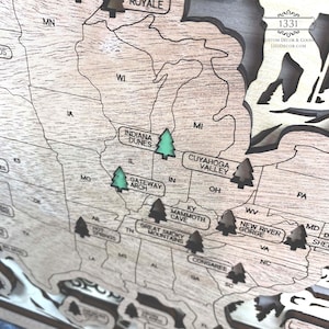 National Parks Travel Map, National Parks Bucket List Map, Personalized ...