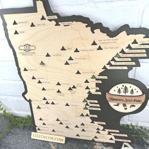 Minnesota State Parks Travel Map, Minnesota Hikers Map for Hikers, MN ...