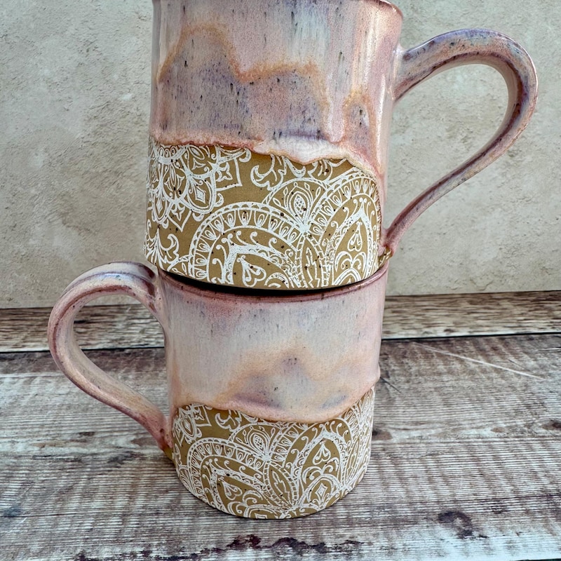 Carved Ceramic Mug - Etsy