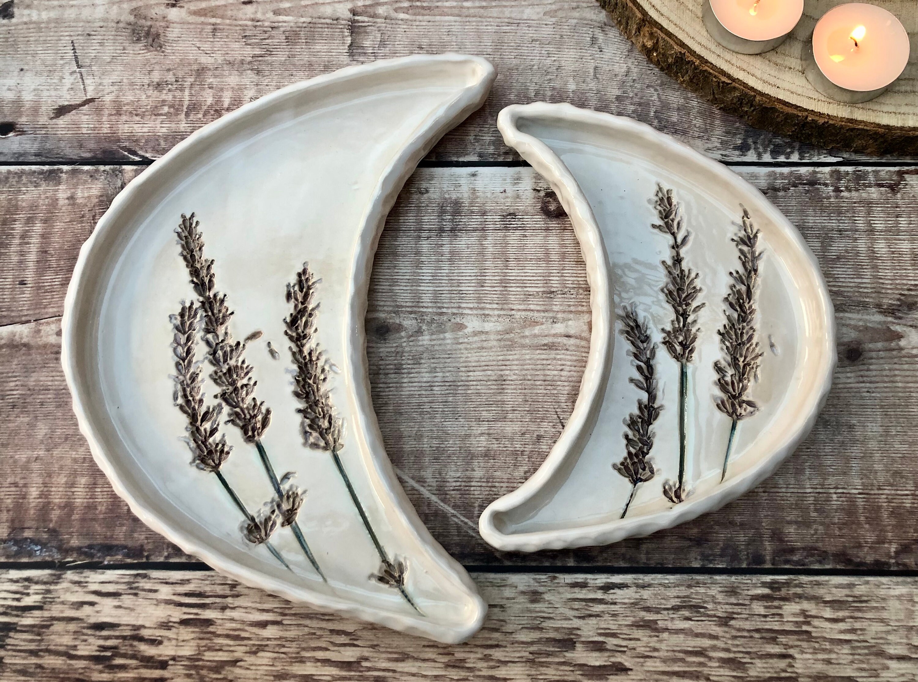 Ceramic Lavender Moon Dishes - Etsy