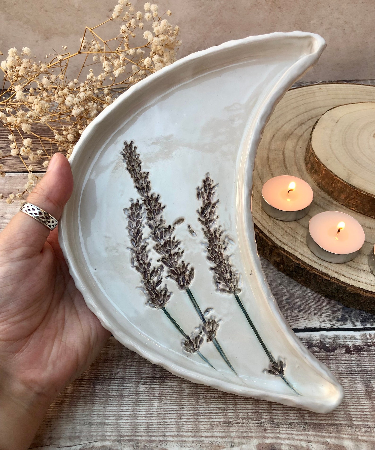 Ceramic Lavender Moon Dishes - Etsy