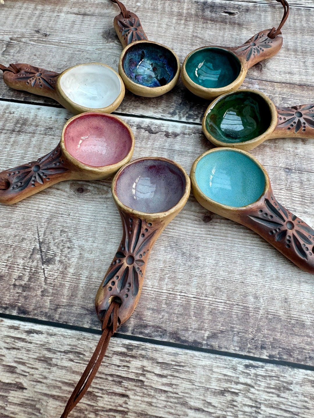 Rituals Collection - Large Ceramic Scoop With Carved Handle - Made to ...