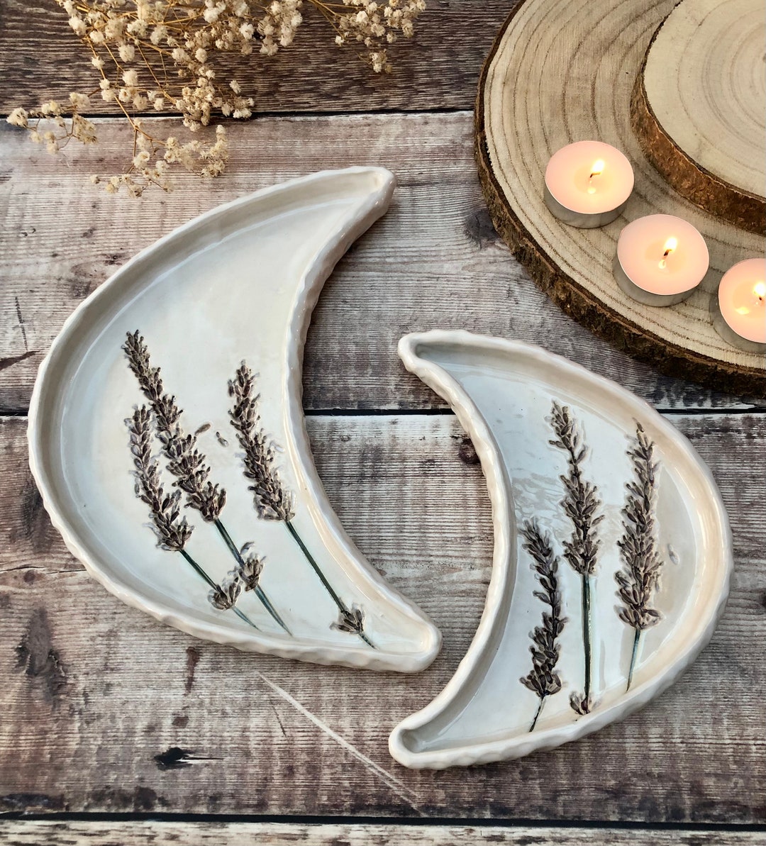 Ceramic Lavender Moon Dishes - Etsy