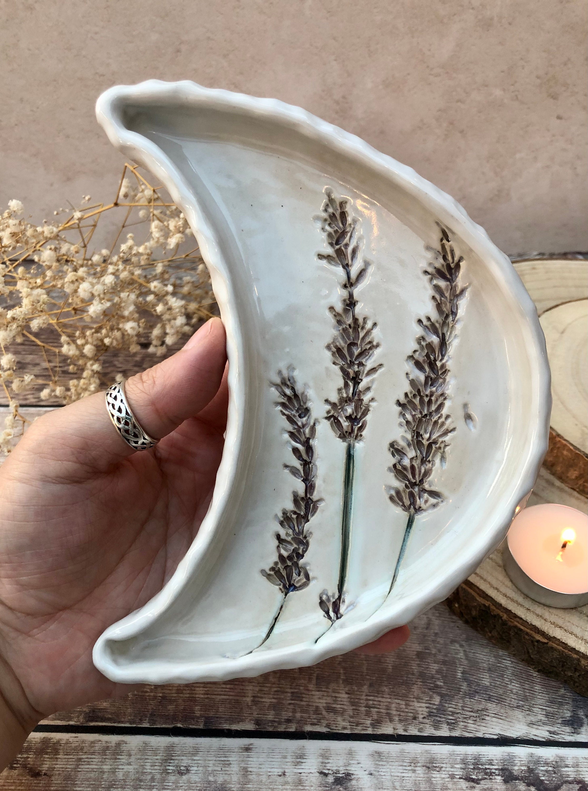 Ceramic Lavender Moon Dishes - Etsy