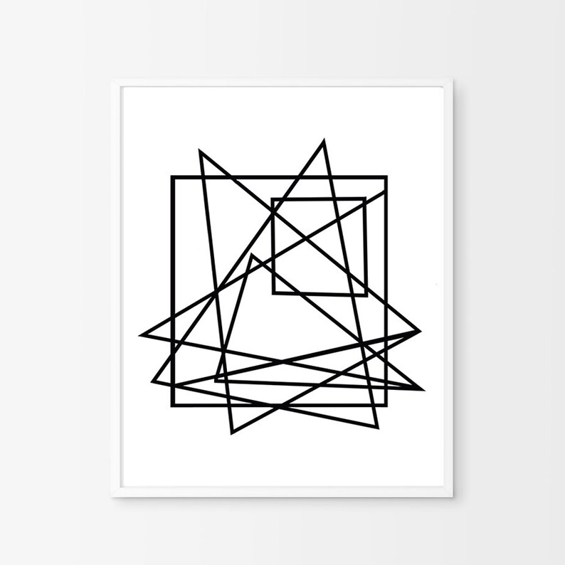 Geometric Print Minimalist Poster Large Abstract Art Print | Etsy