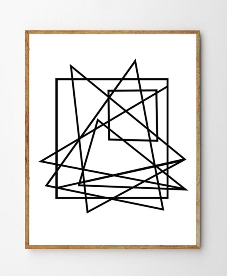Geometric Print Minimalist Poster Large Abstract Art Print | Etsy