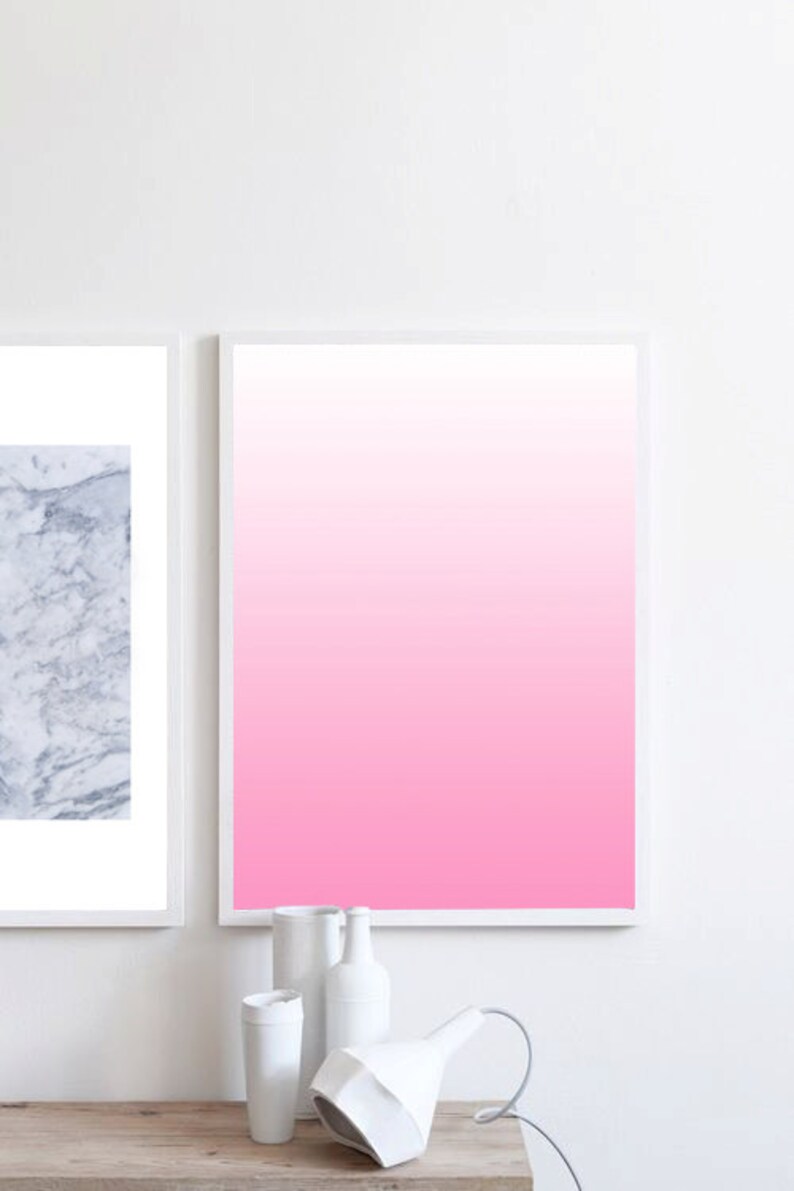 Minimalist art Pink print Ombre art Ombre print Minimal | Etsy