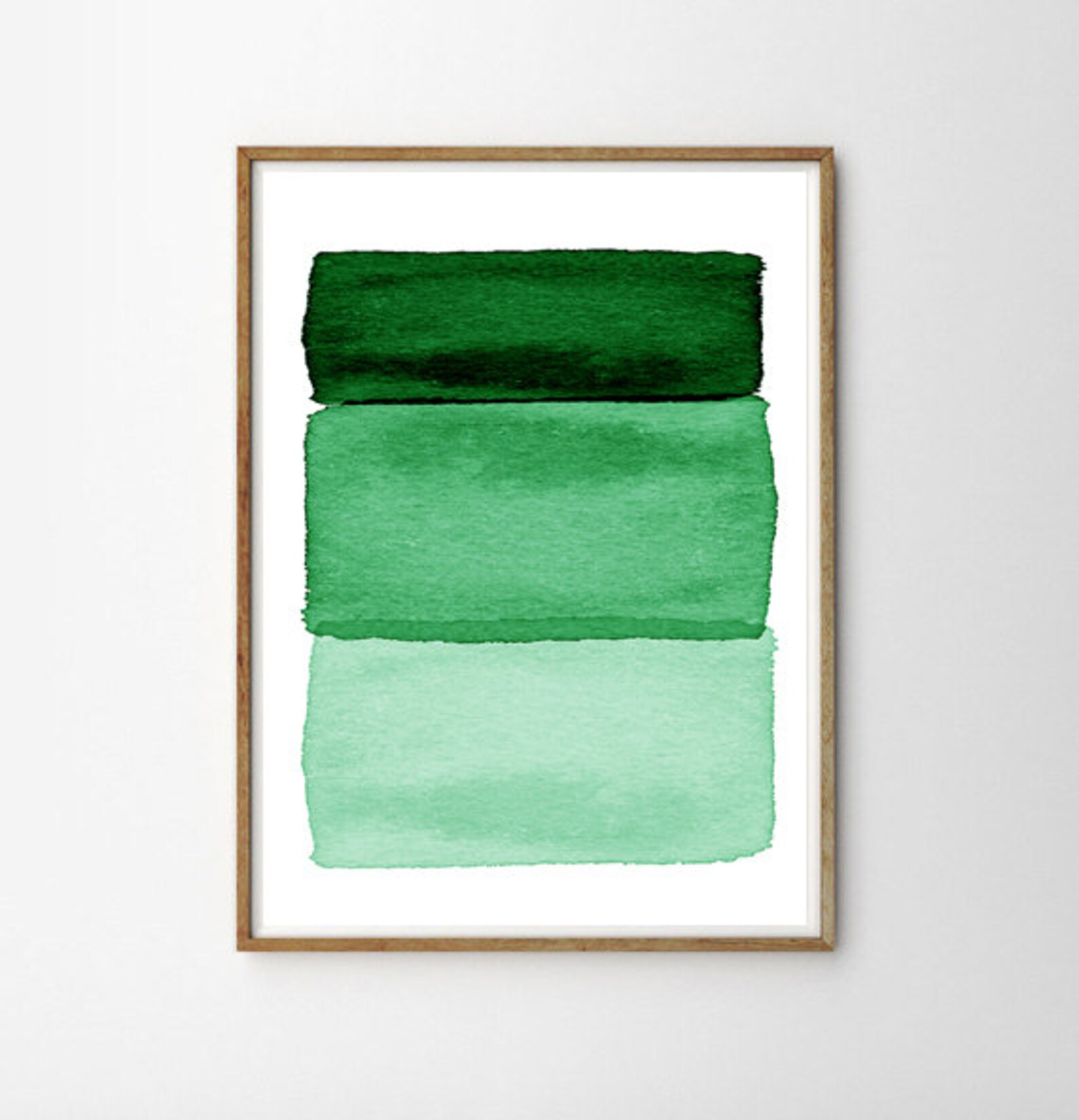 Green Abstract Art Print Watercolor Painting Stripes | Etsy