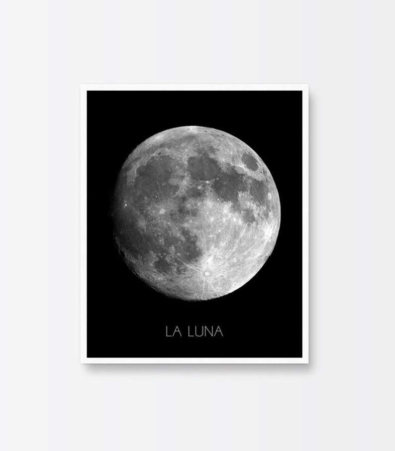 Moon Print Moon Poster Minimalist Poster Astronomy | Etsy
