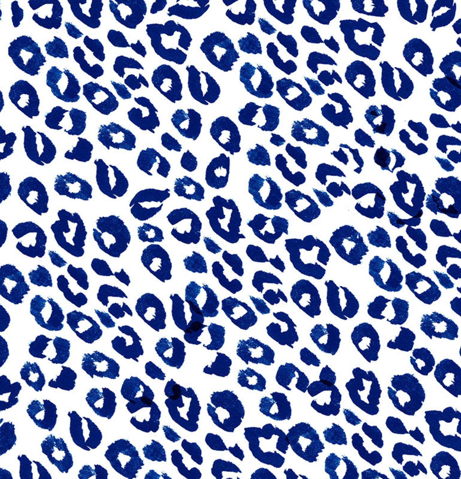 Abstract Watercolor Print Blue Painting Animal Spots Leopard - Etsy