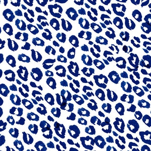 Abstract Watercolor Print Blue Painting Animal Spots Leopard Print ...