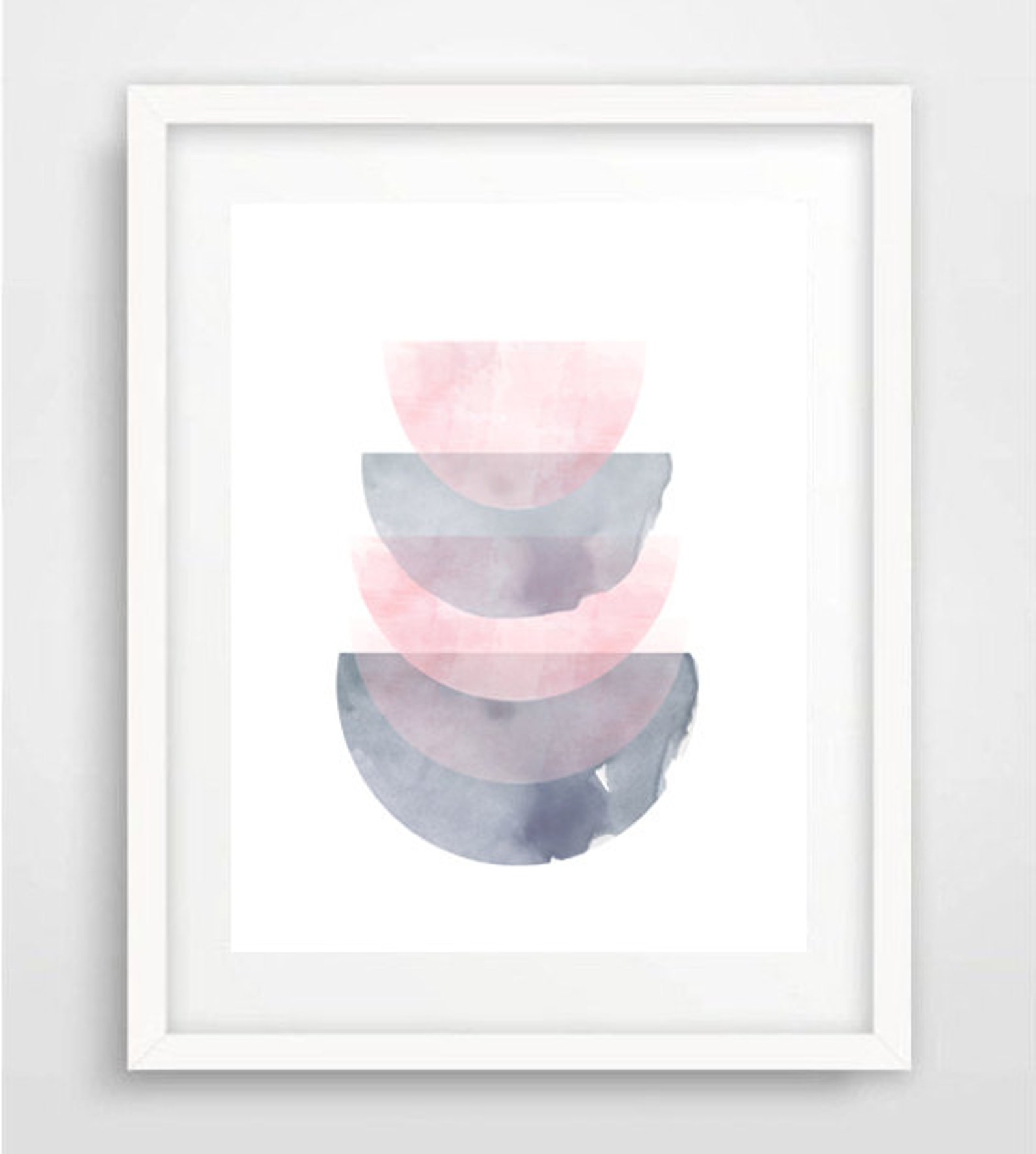 Geometric Print Pink Wall Art Geometric Art Minimalist Art - Etsy