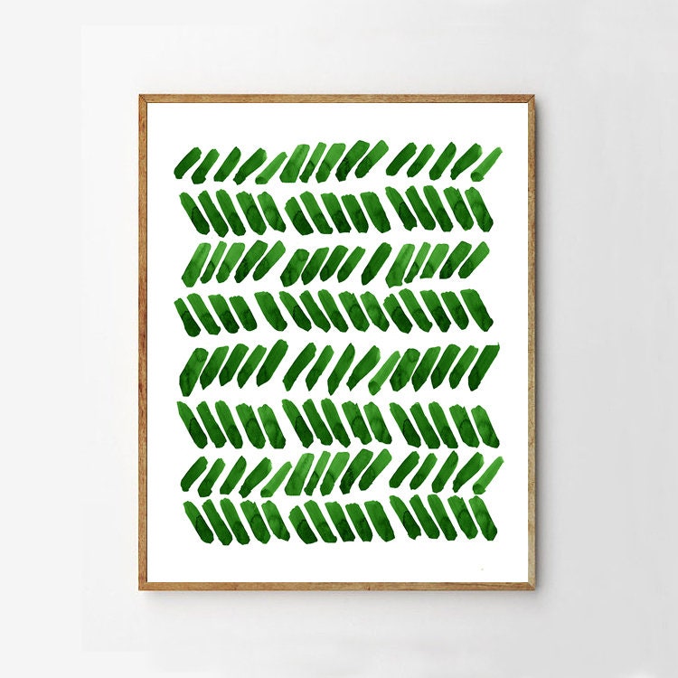 Large Wall Art Green Abstract Watercolor Prints Set of 2 Dots - Etsy