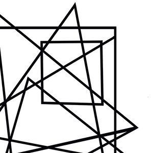 Geometric Print, Minimalist Poster, Large Abstract Art Print, Black ...