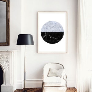 Extra Large Marble Print, Marble Poster, Minimalist Art, Geometric Wall ...