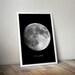 Moon Print Moon Poster Minimalist Poster Astronomy - Etsy