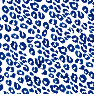 Abstract Watercolor Print Blue Painting Animal Spots Leopard Print ...