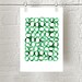 Green Loops Prints Abstract Watercolor Painting Minimalist Art Circles ...