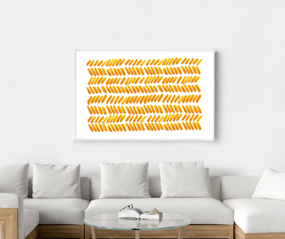 Yellow Abstract Wall Art Watercolor Painting Large Abstract - Etsy