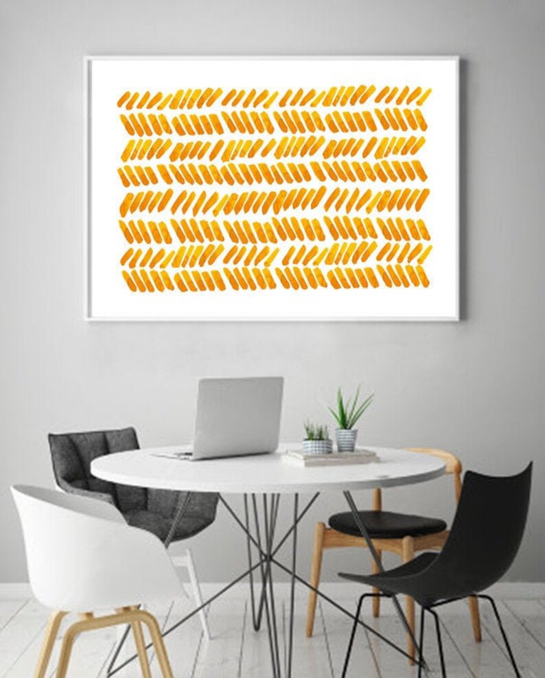 Yellow Abstract Wall Art Watercolor Painting Large Abstract - Etsy