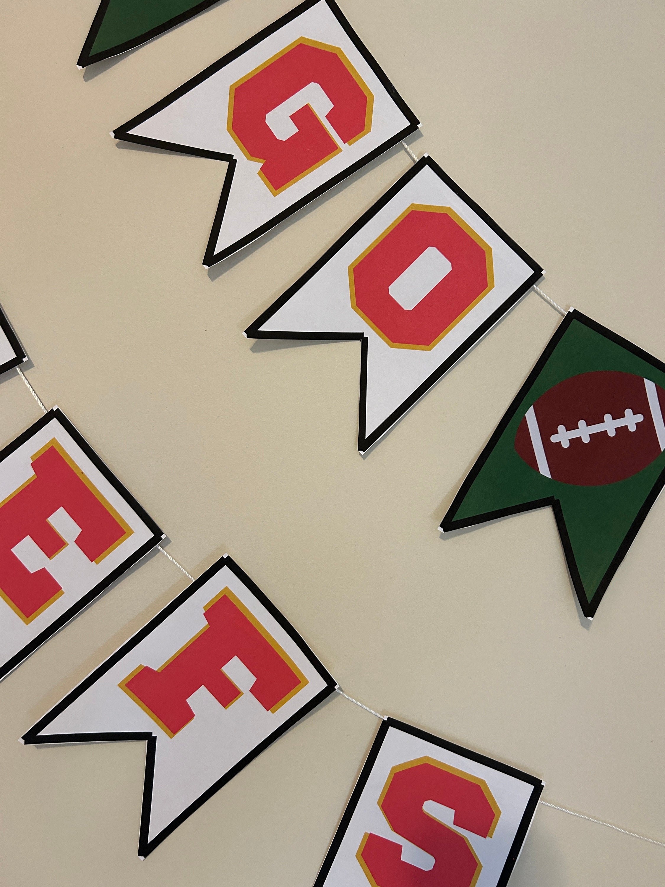 Print at Home Super Bowl Kansas City Chiefs Printable Pennant Basic - Etsy