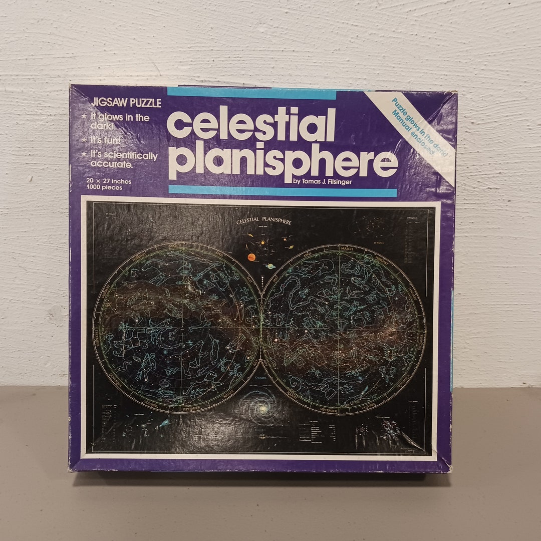COMPLETE Vintage 1989 Celestial Planisphere Glow-in-the-dark Puzzle - Etsy