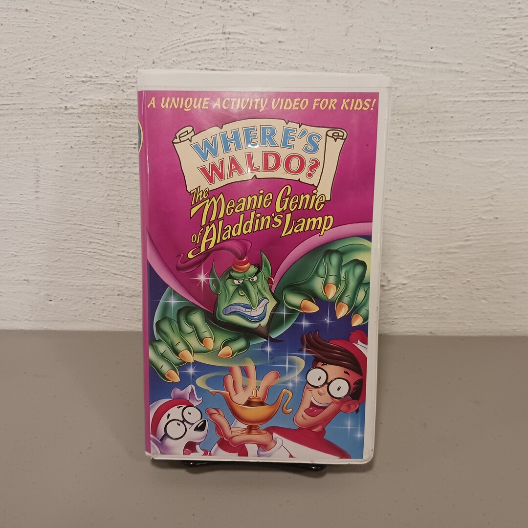 Vintage 1992 Where's Waldo? the Meanie Genie of Aladdin's Lamp VHS - Etsy