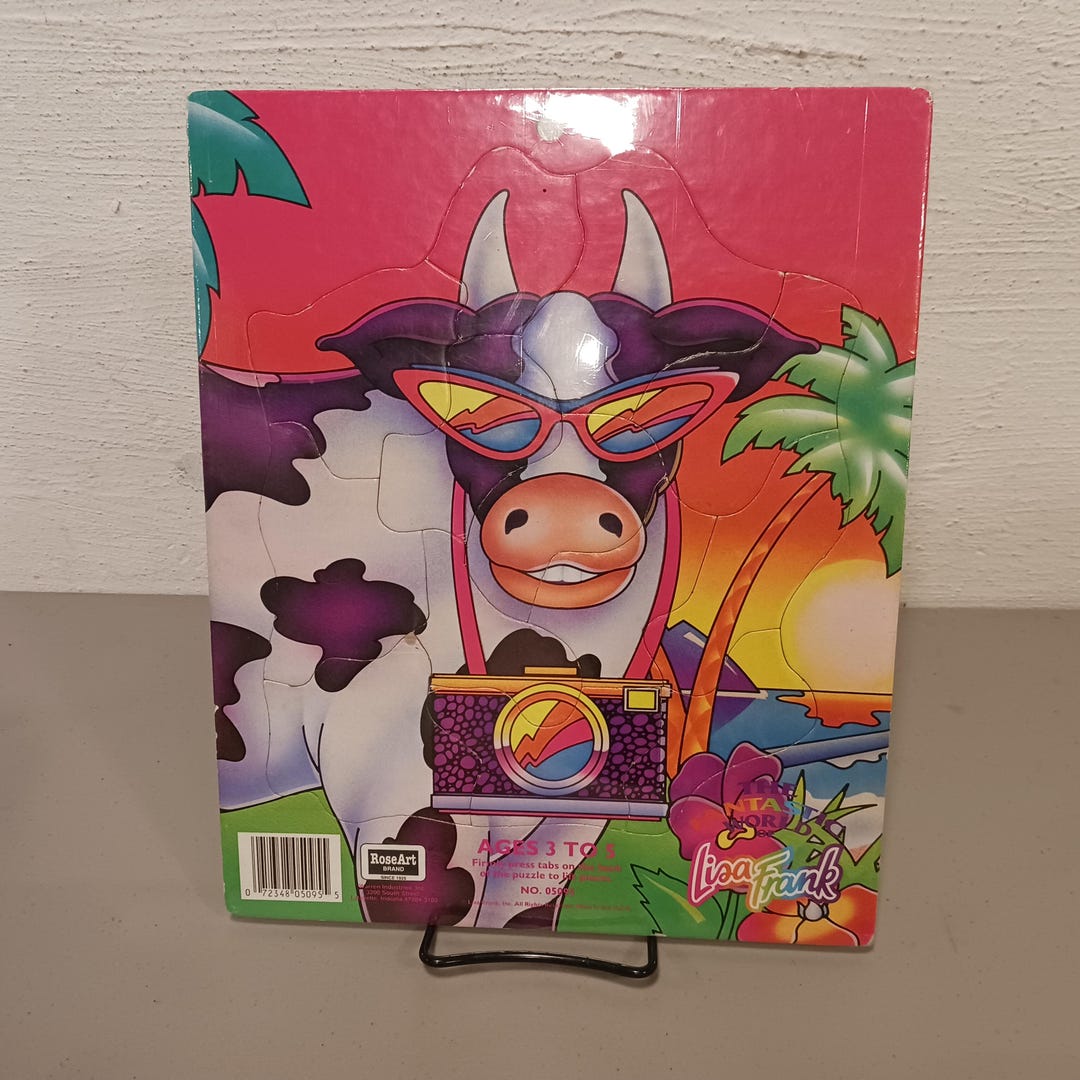 Vintage 90's Lisa Frank Tropical Cow Puzzle - Etsy