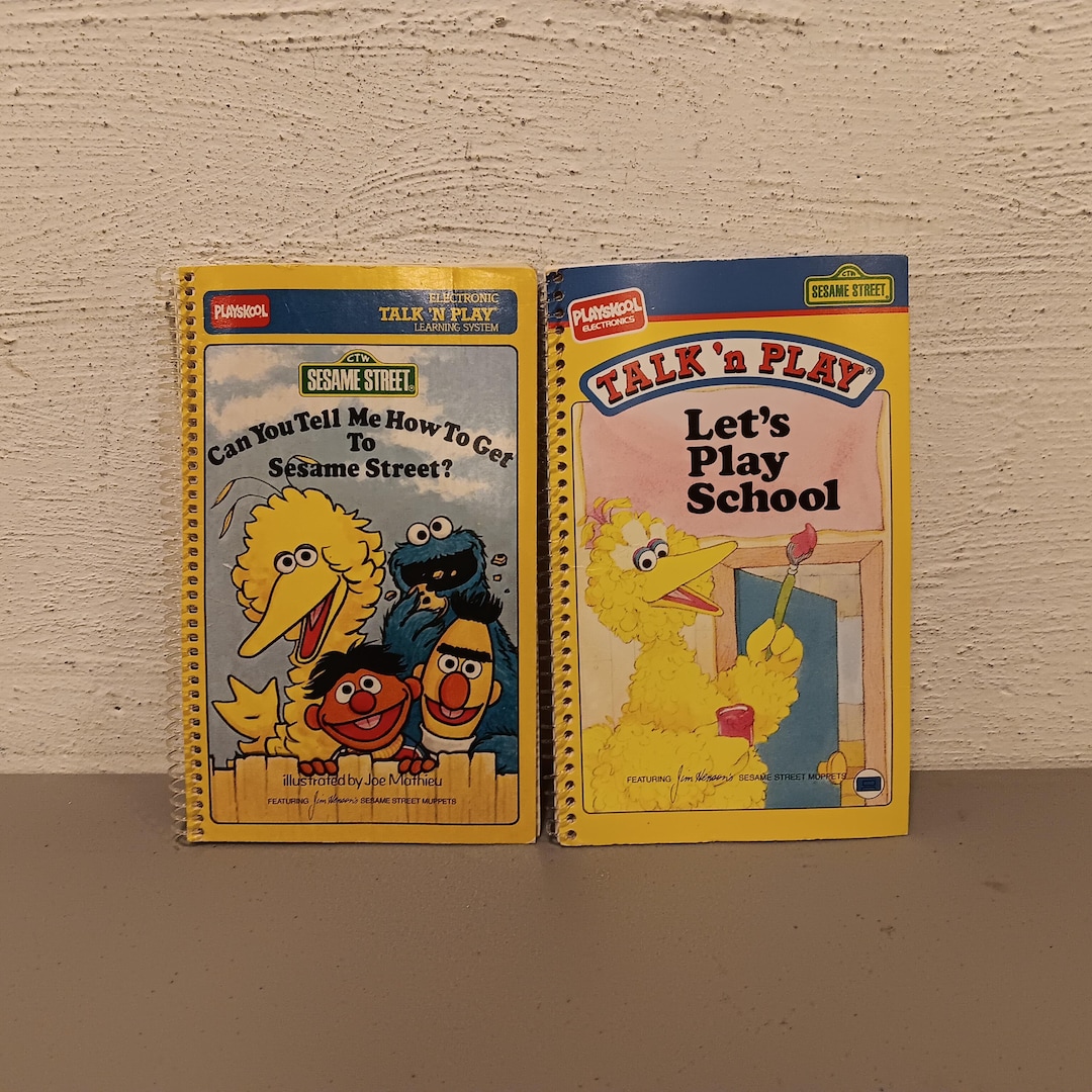 Set of 2 Vintage 80s/90s Playskool Sesame Street Talk 'n Play Books - Etsy